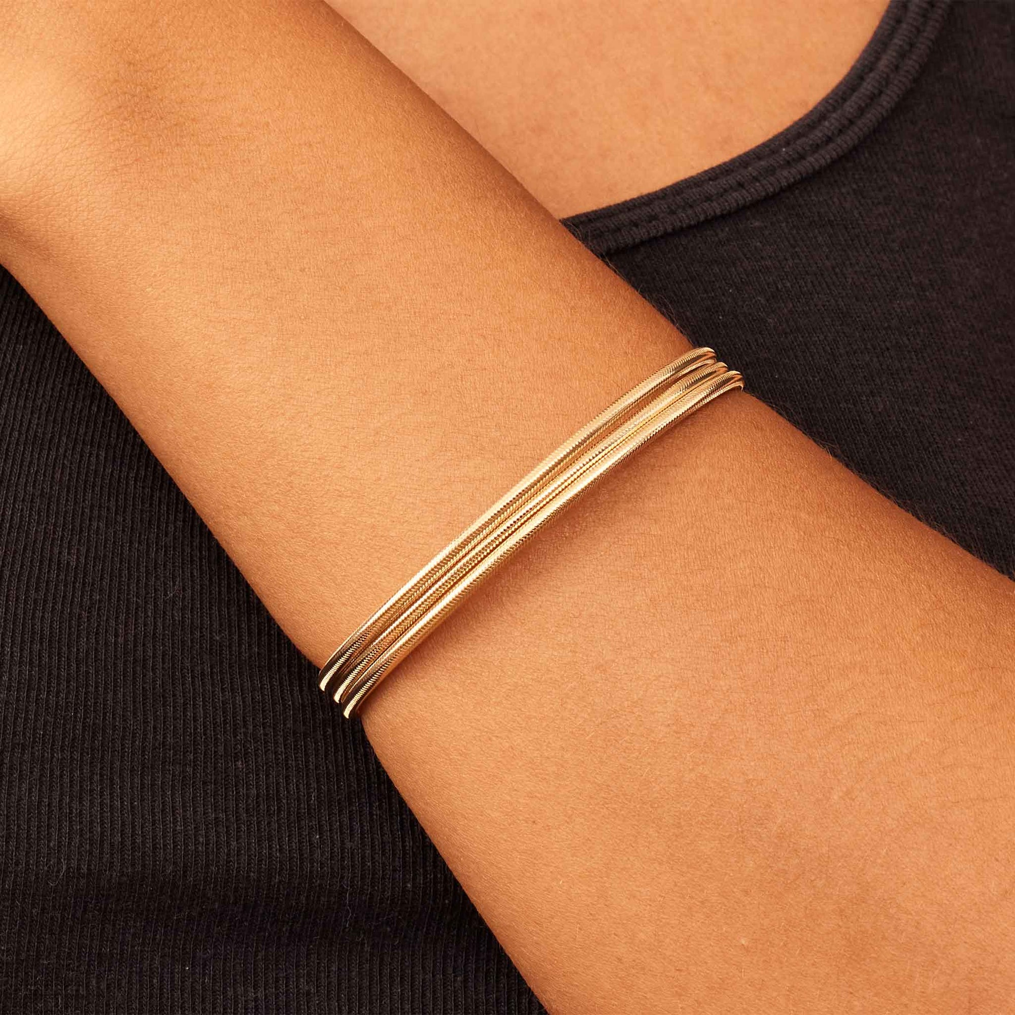 Mesh Glamour Stack Bracelet