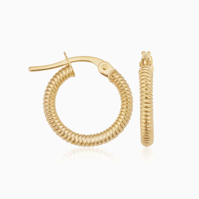 Ribbed Mini Hoops