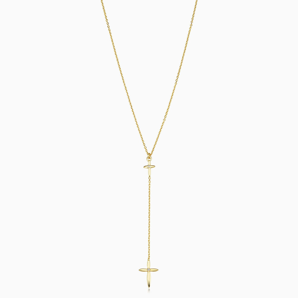Cross My Heart Drop Necklace