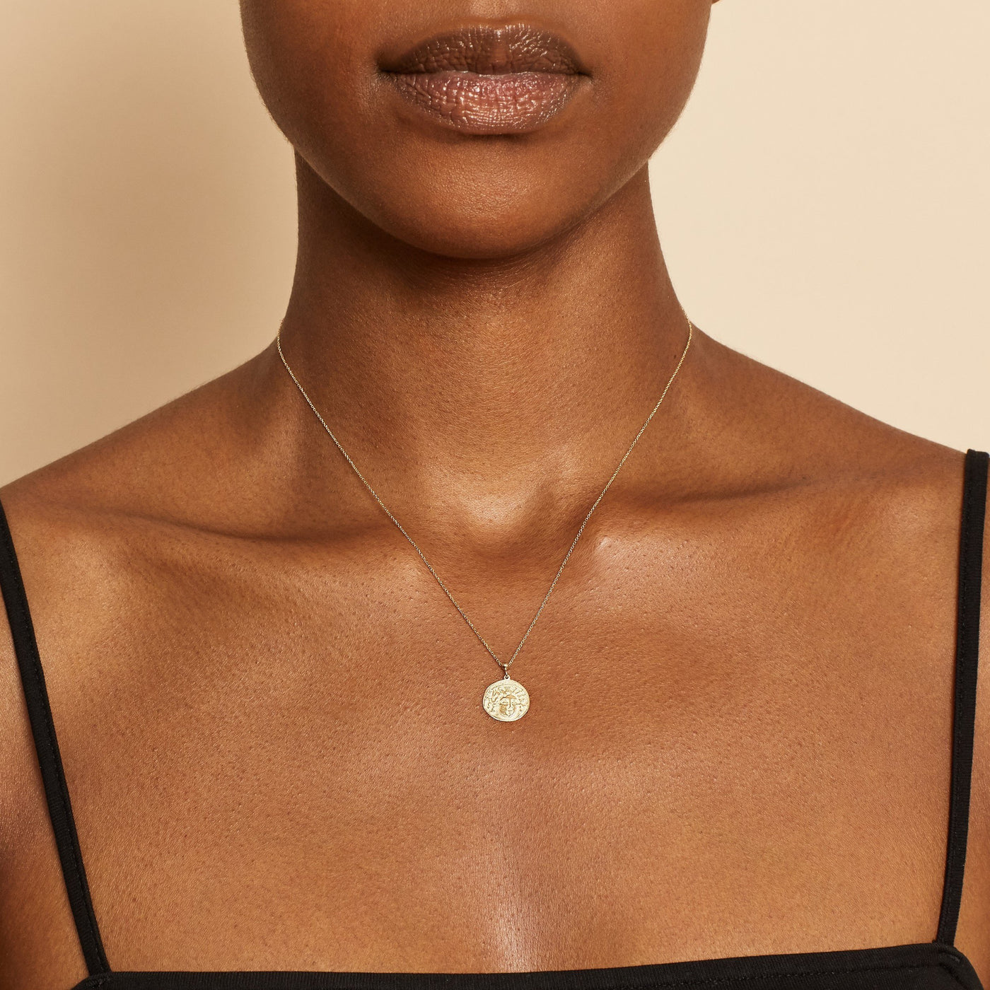 Greek Medusa Medallion Necklace