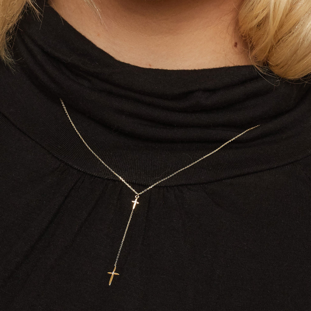 Cross My Heart Drop Necklace