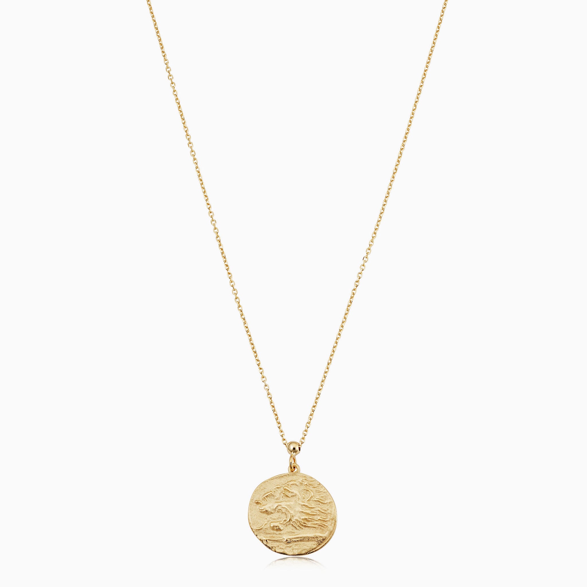 Greek Lion Medallion Necklace